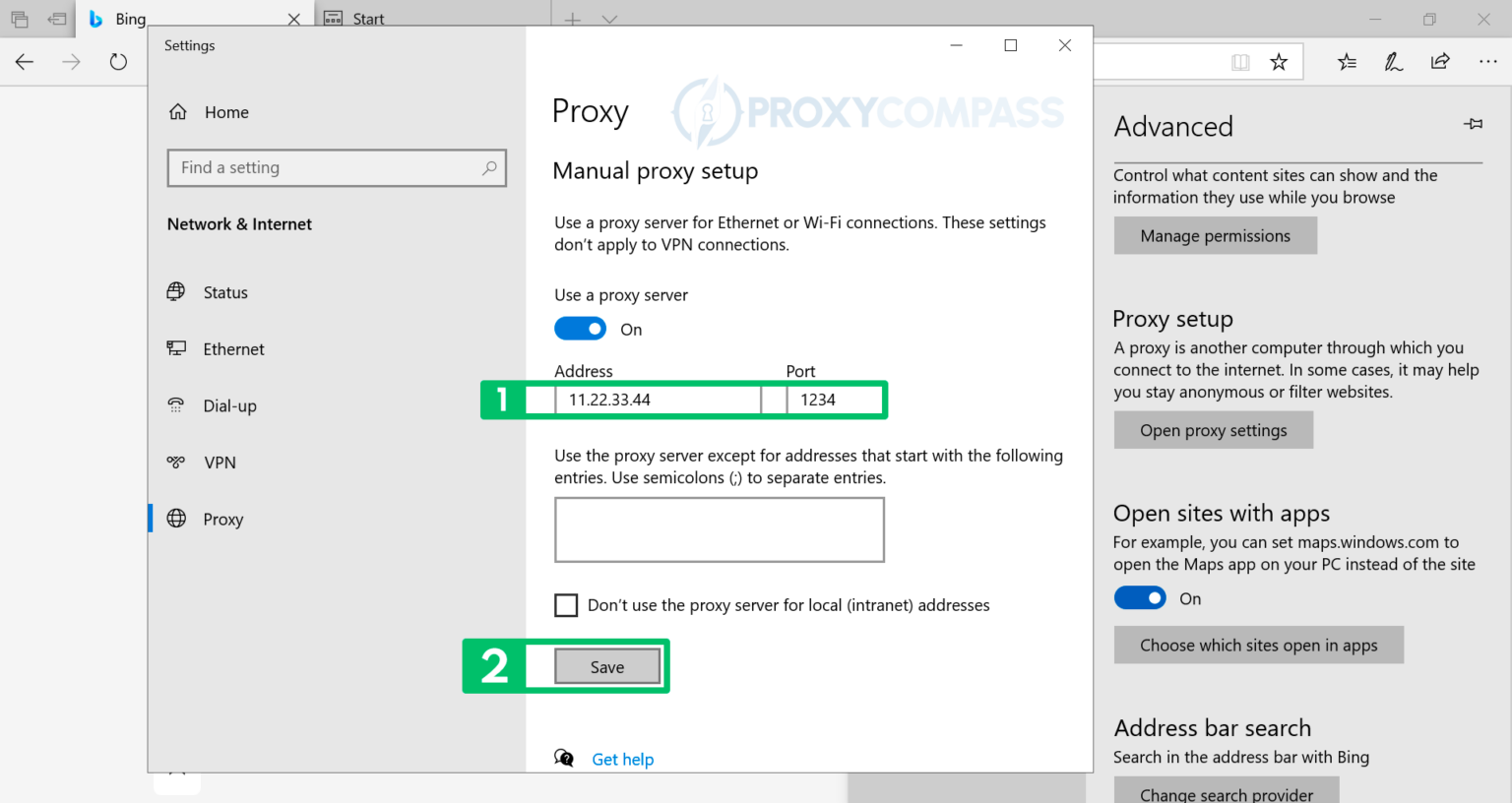 How to Set Up Proxy Servers in Edge Browser - ProxyCompass