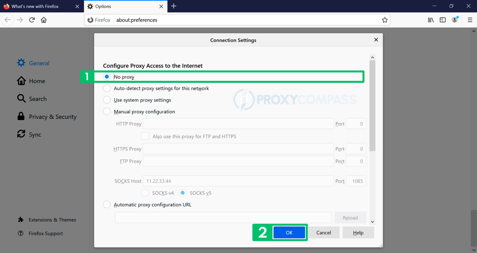 Setting Up a HTTP & SOCKS Proxy Server in Mozilla Firefox - ProxyCompass