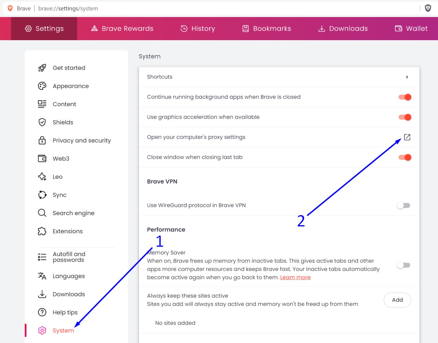 Setting Up a Proxy in the Brave Browser - ProxyCompass